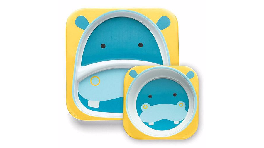 Skip Hop Zoo Melamine (Hippo) Plate – Learning And Sensory